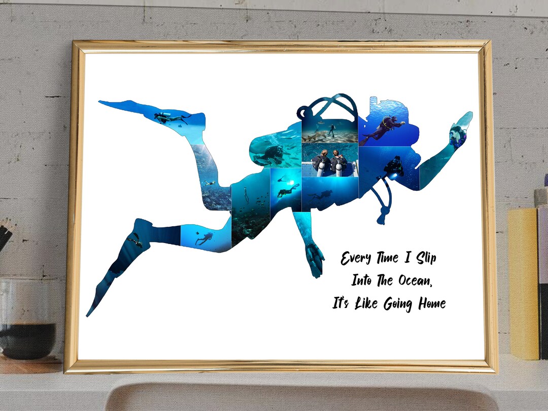 Scuba Diving Photo Collage | Scuba Diver Gift | Gifts for Divers ...