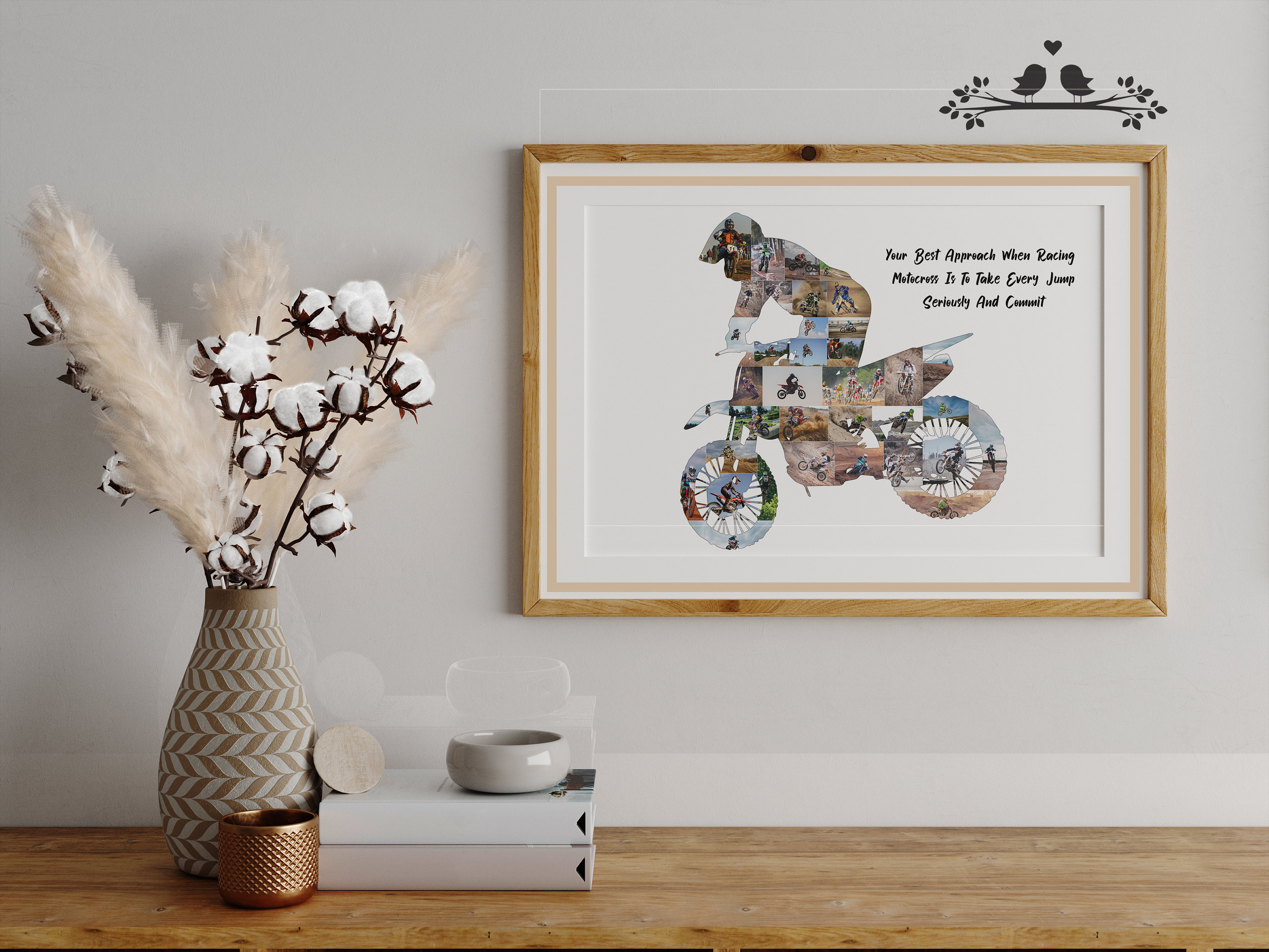 Personalized Motorcycle Photo Collage Gift for Bike Fan (digital JPG ...