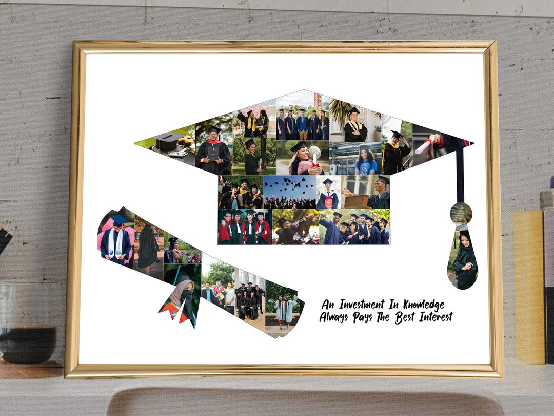 Personalized Graduation Photo Collage: Custom School Keepsake ...