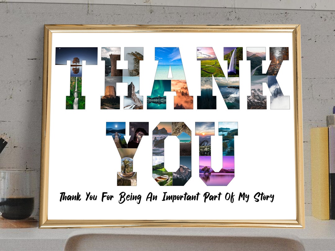 Thank You Collage | Thank You Art | Thank You Gift for Women | Thank ...