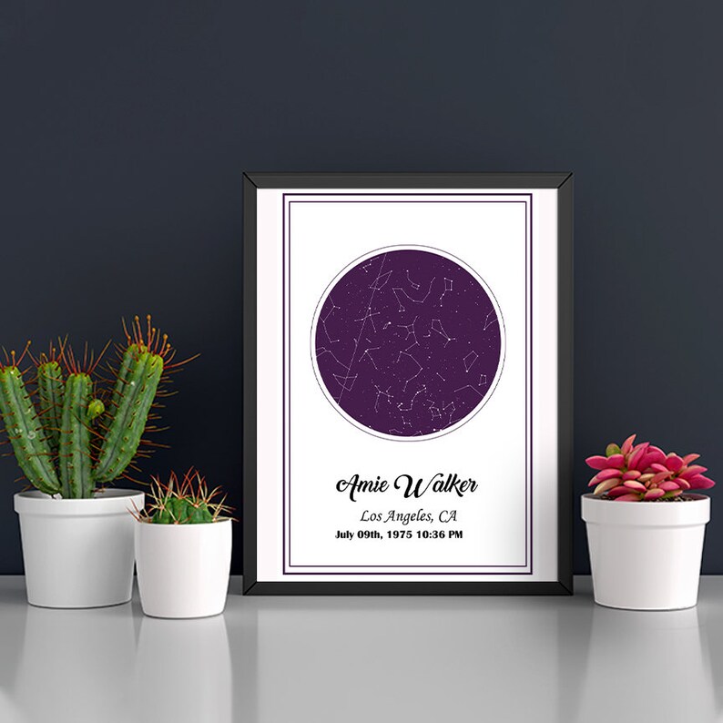 Star Map Zodiac Star Map Printable Night Sky Print - Etsy
