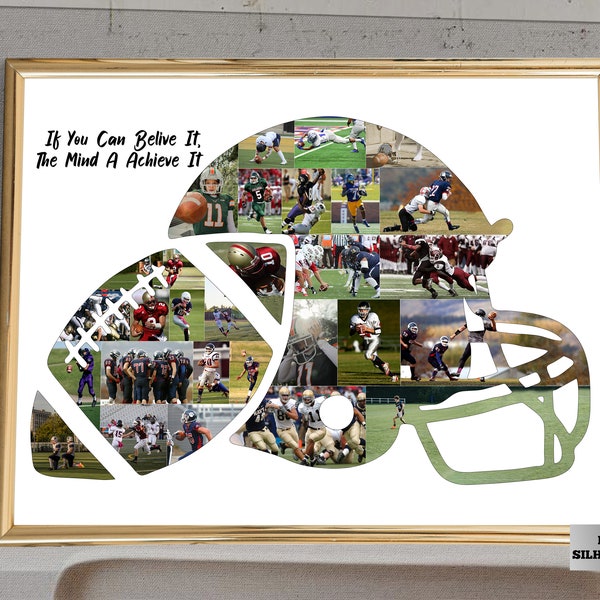 Football Photo Collage Frame - Etsy