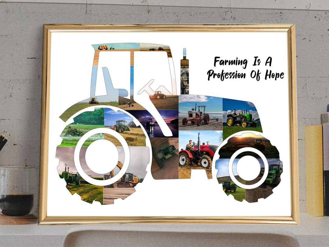 Tractor Gifts Grandpa Farmer Tractor Wall Print Presents for Farmers ...