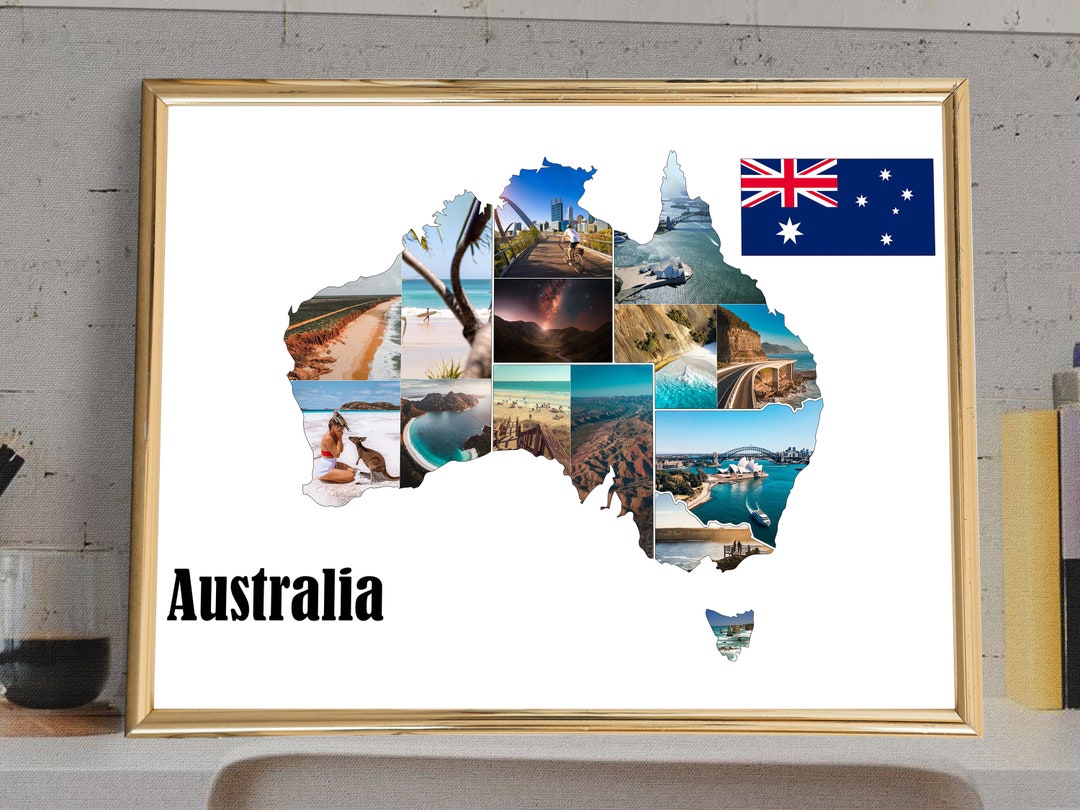 Australia Map | Australia Print | Australia Poster | Australia Decor ...