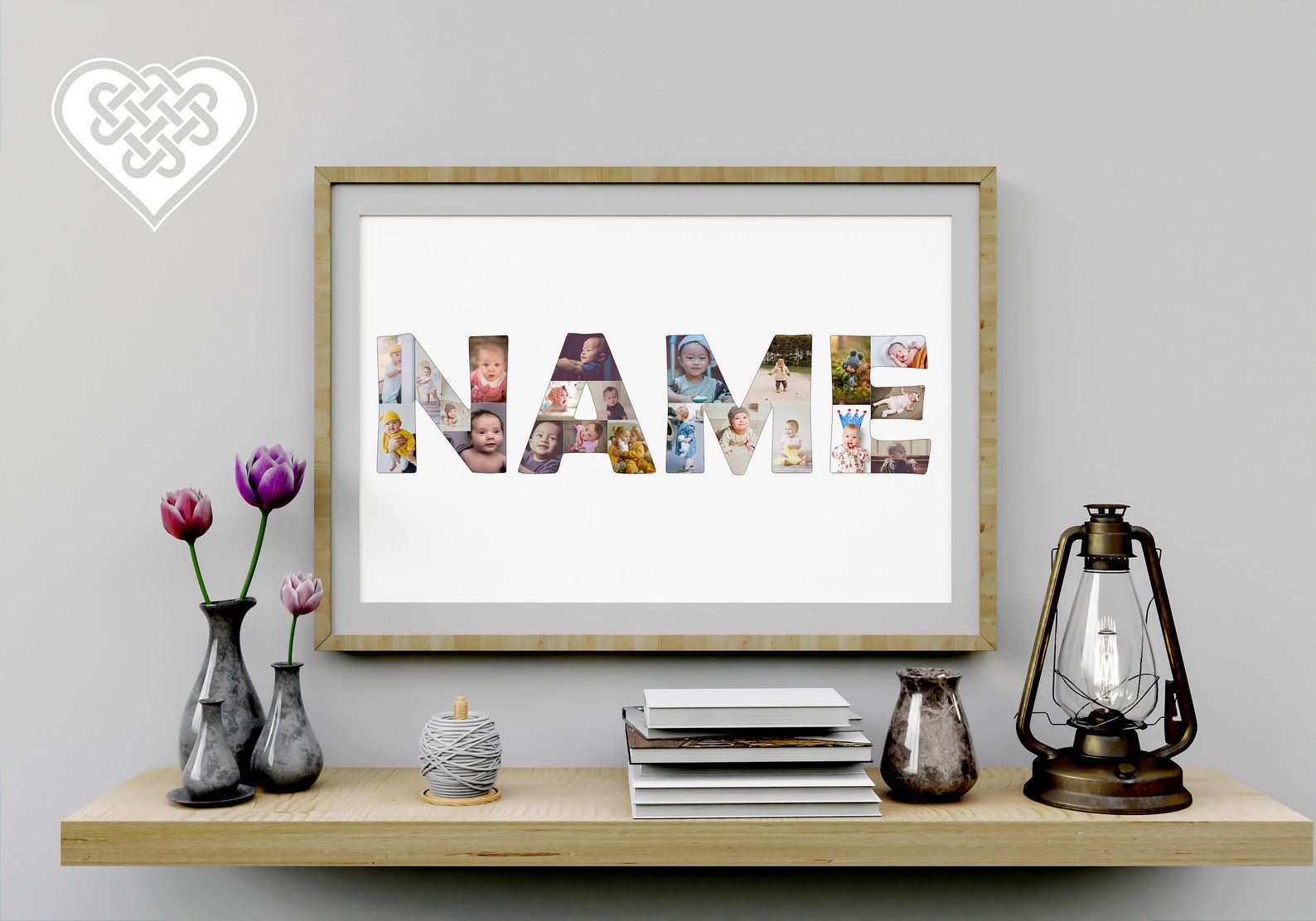 Custom Name Photo Collage: Personalized Letter Word Art (digital JPG ...