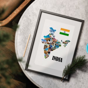 India Map Wall Art India Map Wall Decal India Map Wall - Etsy Australia