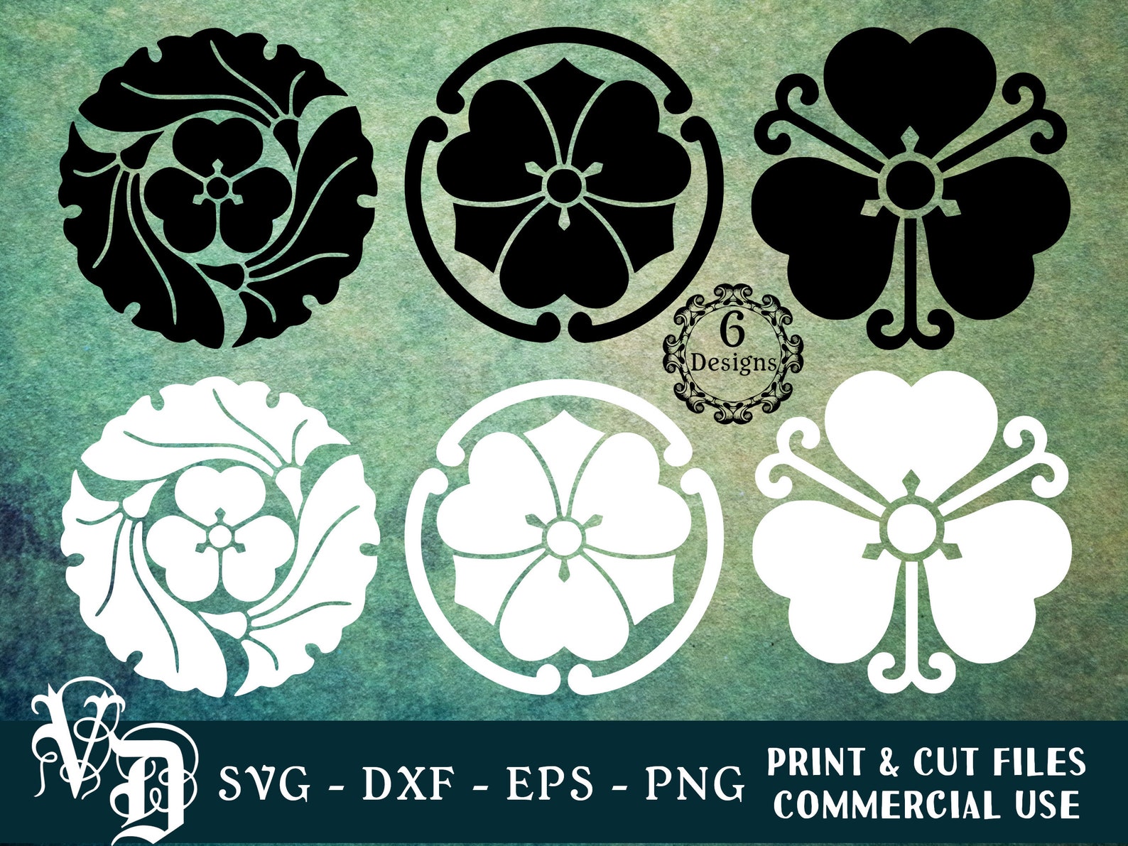 Japanese Emblem SVG | Flower Symbol SVG | Asian Symbol SVG | Japanese ...