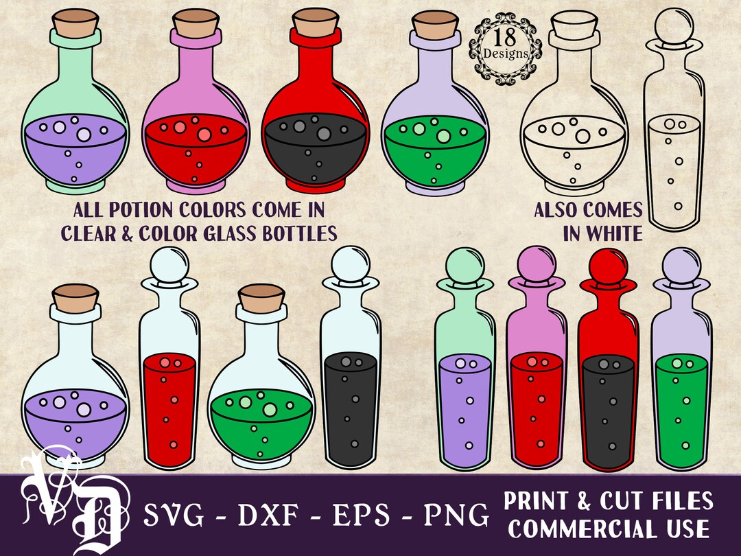 Potion Bottle SVG | Witch Potion SVG | Alchemy SVG | Spell Potion Svg ...