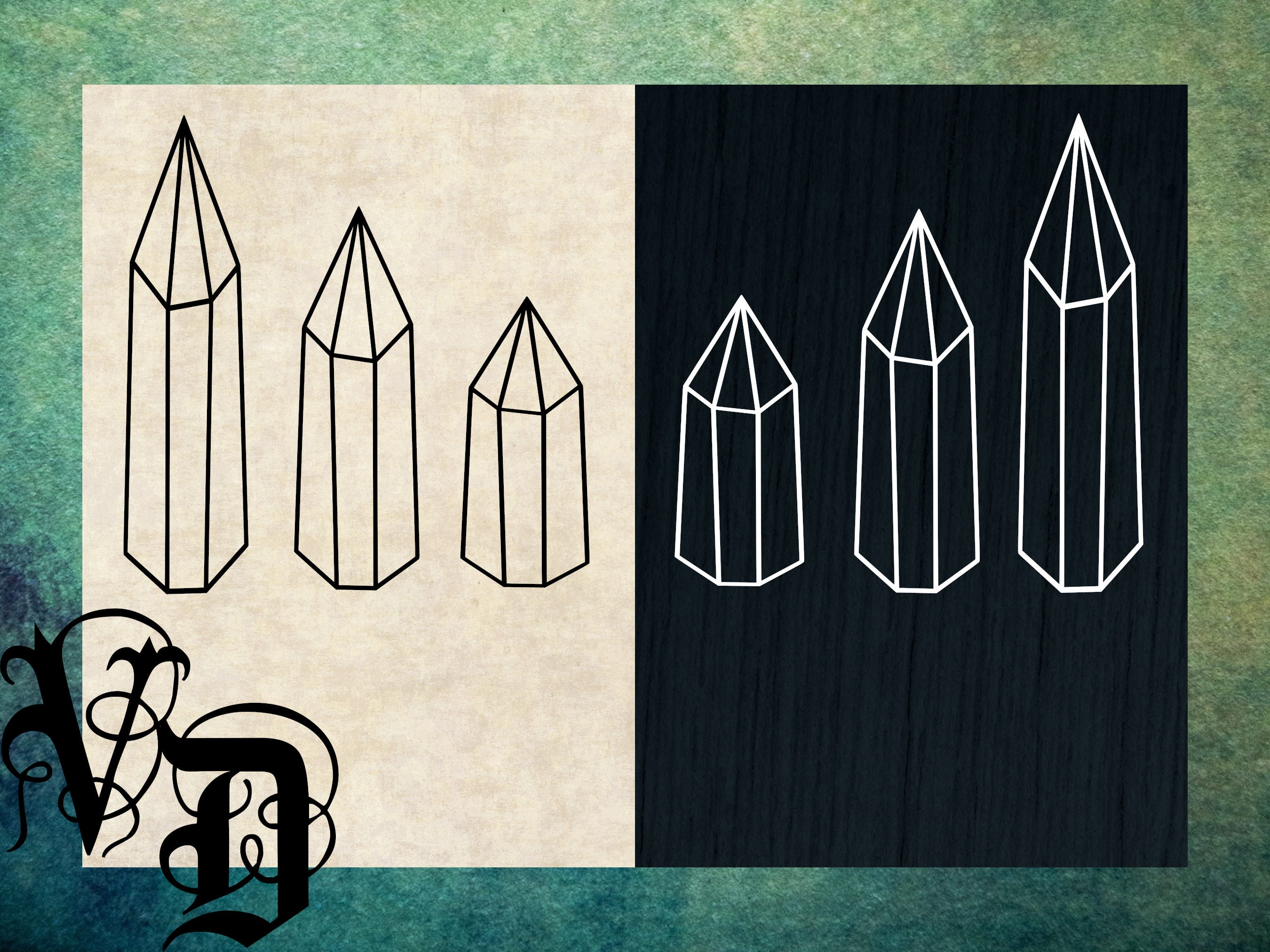 Crystal Point SVG | Crystal Obelisk SVG | Gemstone SVG | Metaphysical ...