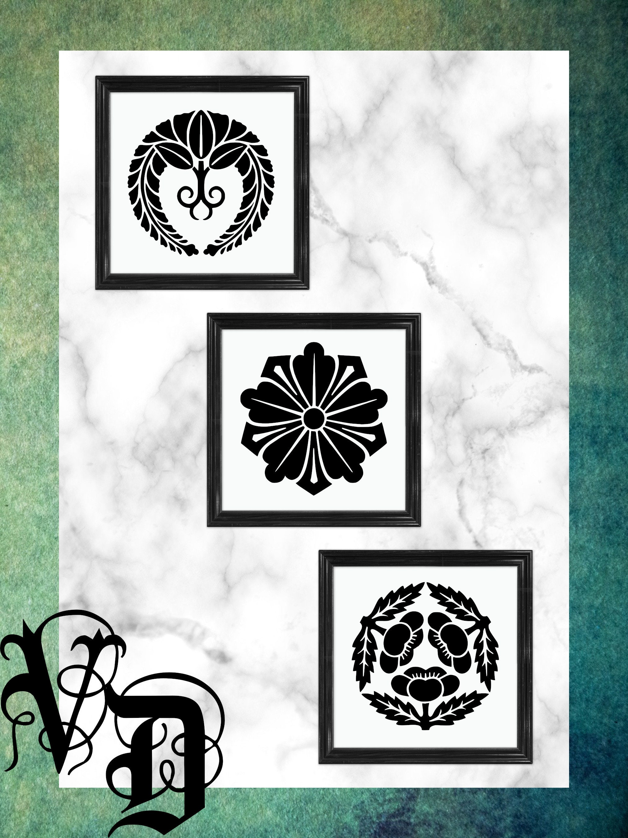 Japanese Emblem SVG | Flower Symbol SVG | Japanese Crest SVG | Japanese ...