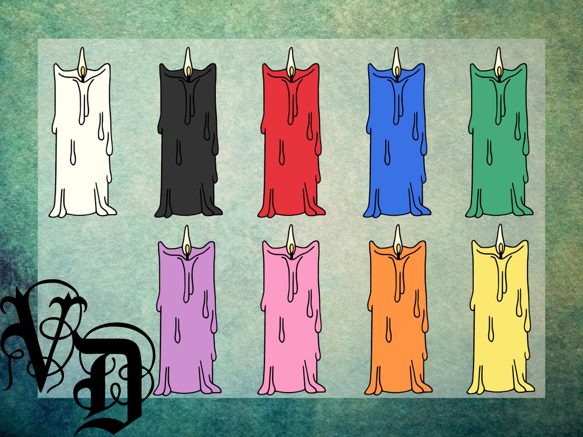 Melting Candle SVG Candle Bundle SVG Burning Candle SVG Color Candle ...