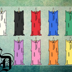 Melting Candle SVG | Candle Bundle SVG | Burning Candle SVG | Color ...