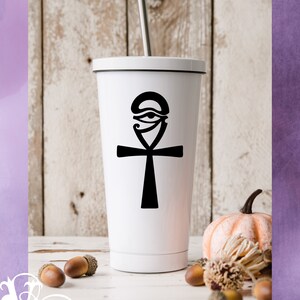 Gothic Cat SVG | Cat Silhouette SVG | Egyptian Ankh SVG | Leaf Corner ...