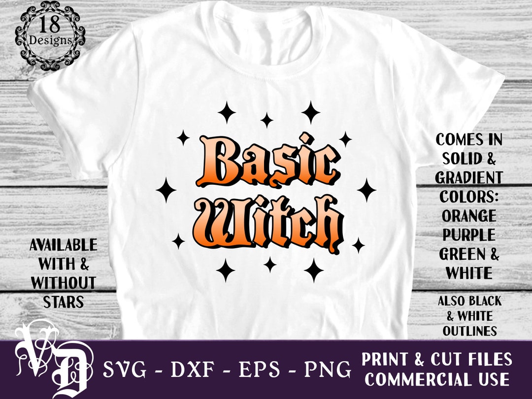 Basic Witch SVG | Witch Text SVG | Witchy Woman SVG | Trendy Halloween ...