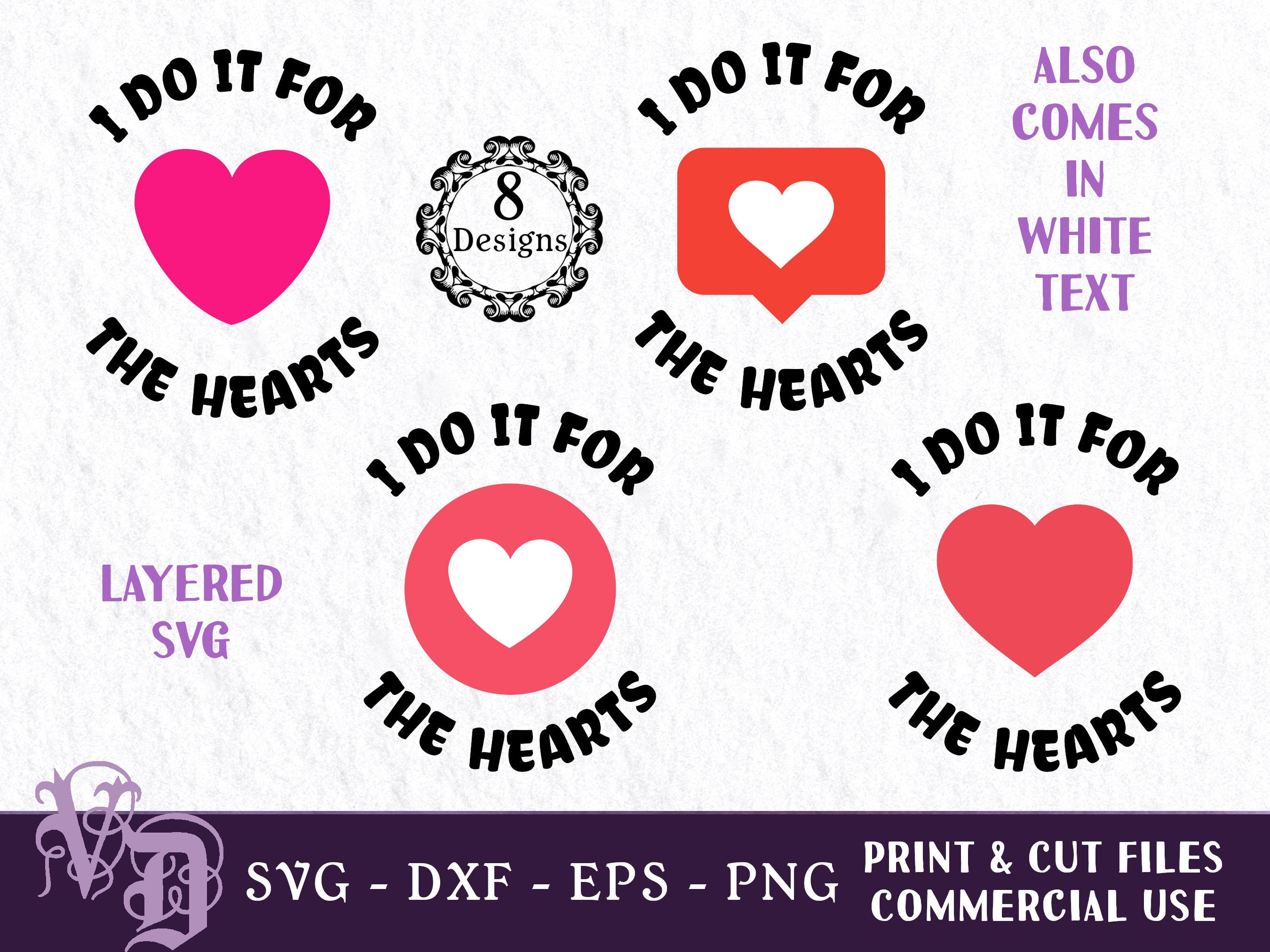 I Do It for the Hearts SVG | Heart Reaction SVG | Social Media SVG ...