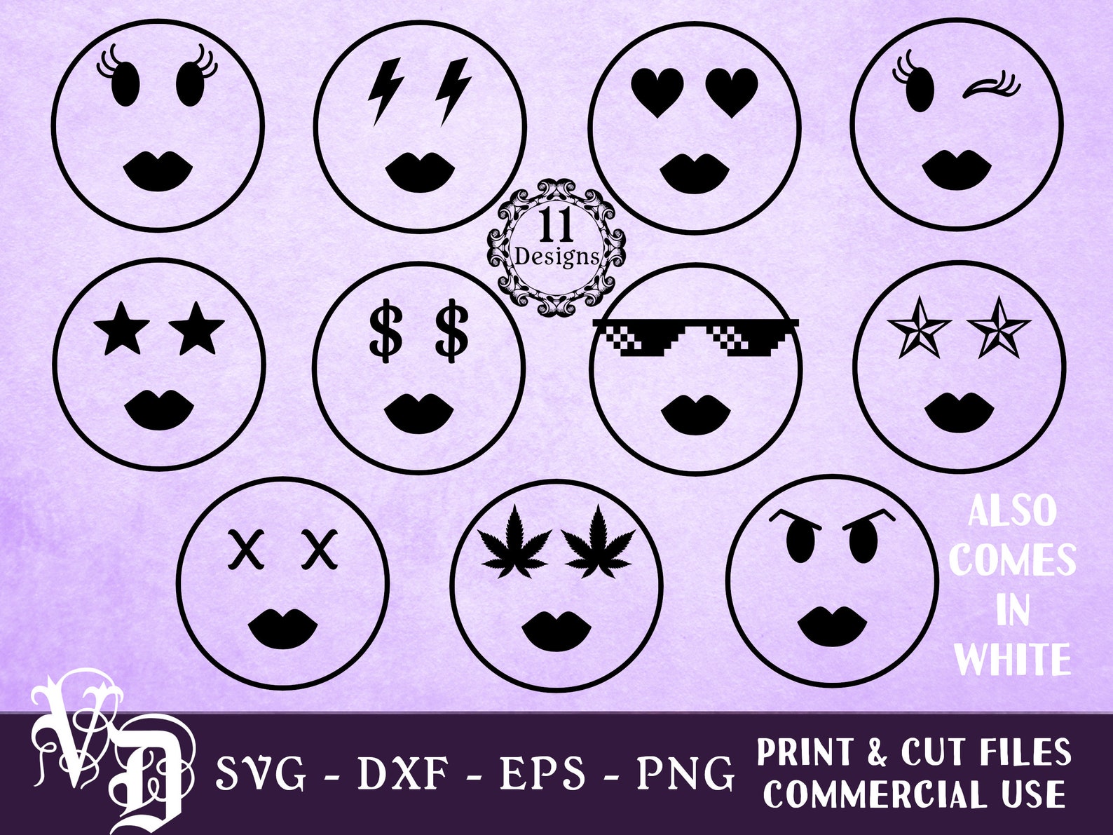 Girl Smiley Face SVG Smiley Face Bundle Female Smiley Face - Etsy