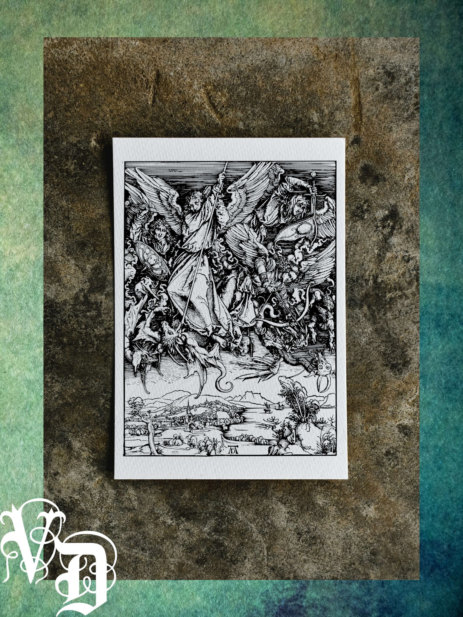 Saint Michael Fighting the Dragon SVG | Angel Vs Demon SVG | Angel ...