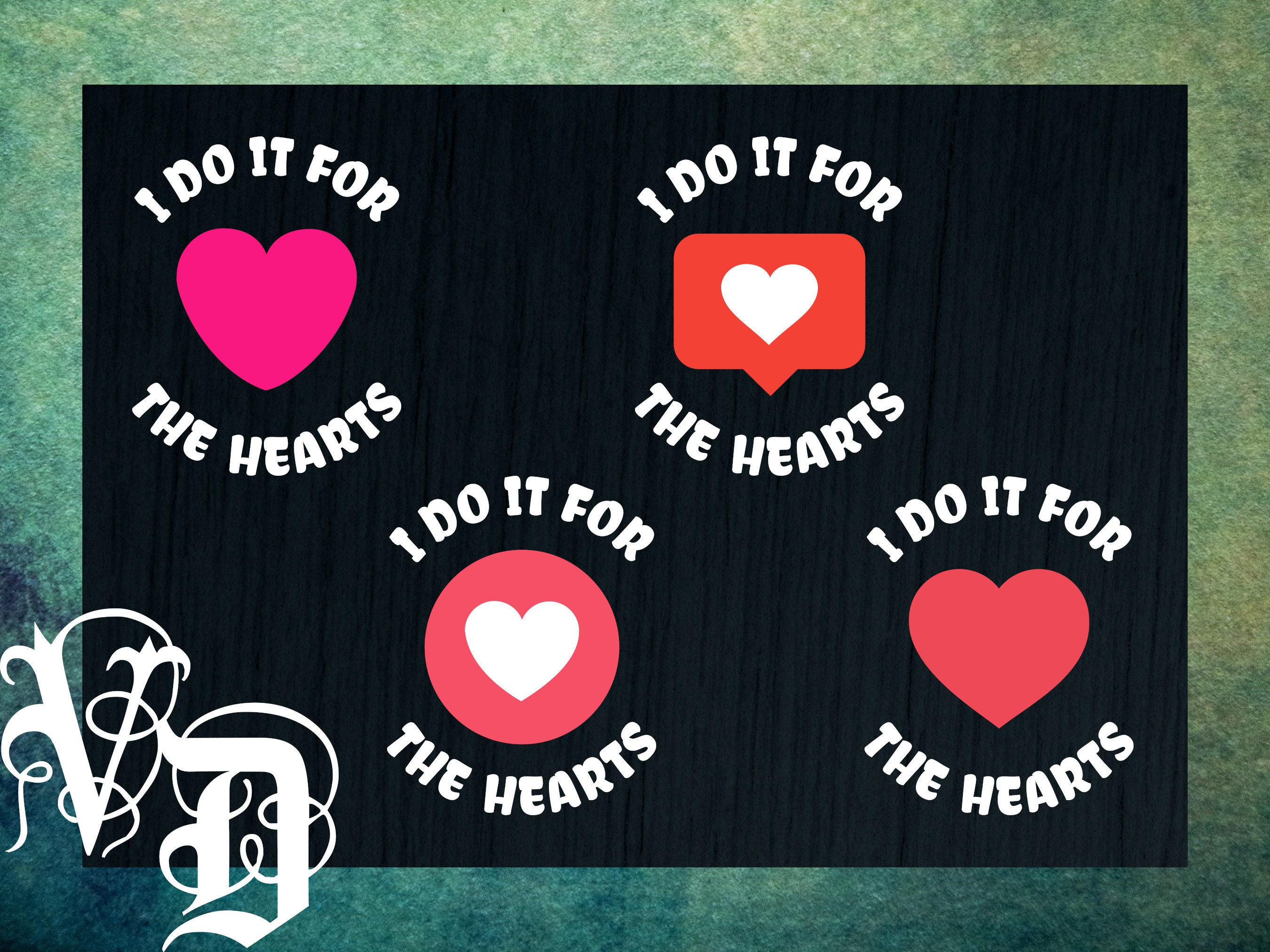 I Do It for the Hearts SVG | Heart Reaction SVG | Social Media SVG ...