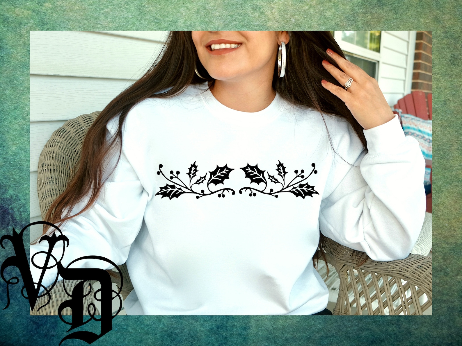 Holly Divider SVG | Holly Branch SVG | Holly Leaves SVG | Holly Berry ...