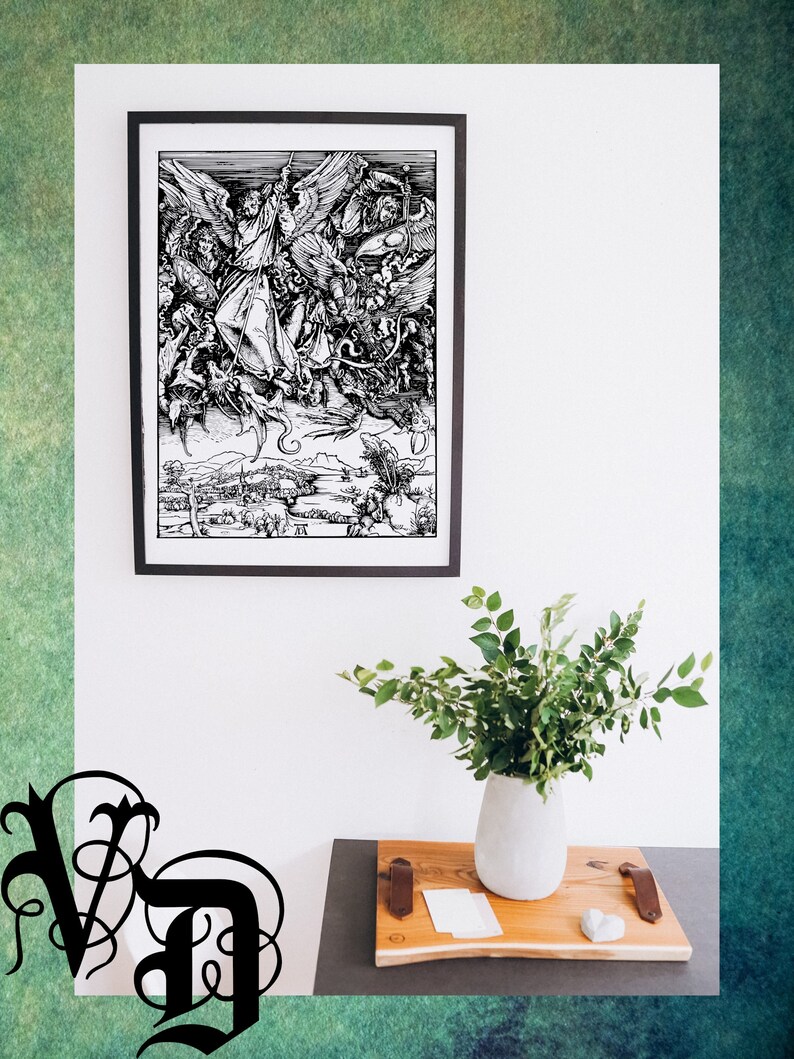 Saint Michael Fighting the Dragon SVG | Angel Vs Demon SVG | Angel ...