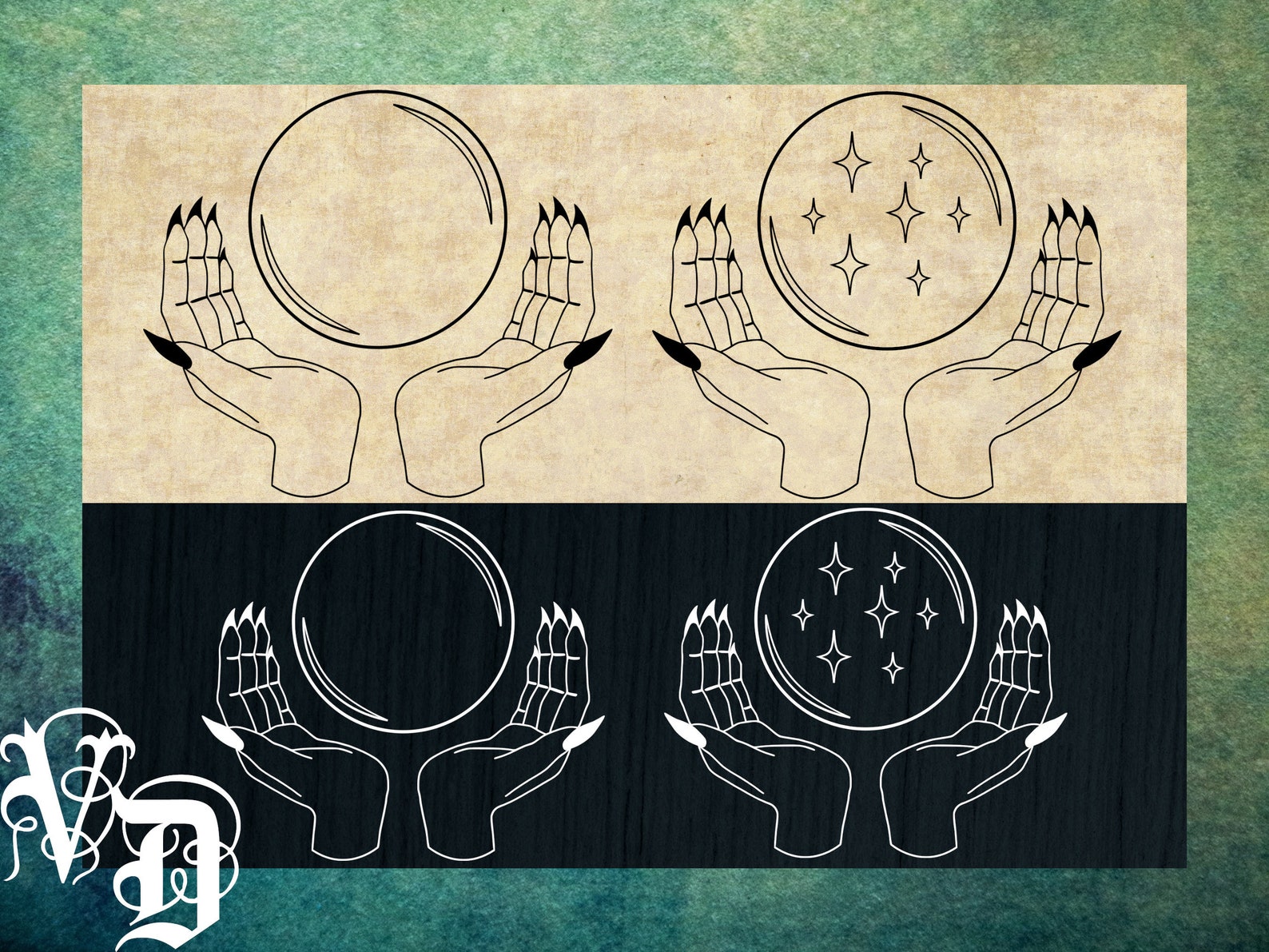 Crystal Ball SVG | Fortune Teller SVG | Witchy Hands SVG | Occult Svg ...