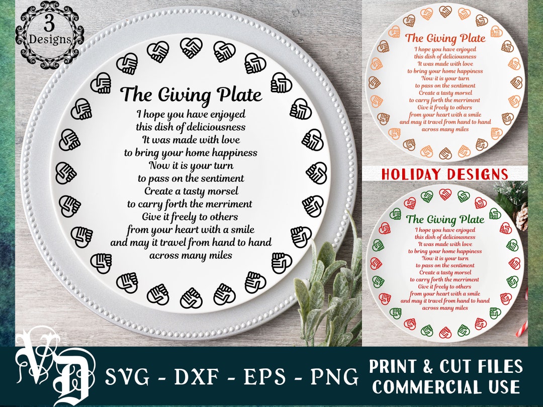 The Giving Plate SVG | Giving Dish SVG | Pay It Forward Gift | Giving ...