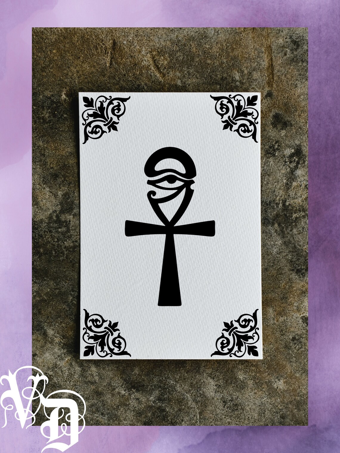 Gothic Cat SVG Cat Silhouette SVG Egyptian Ankh SVG Leaf Corner Svg ...