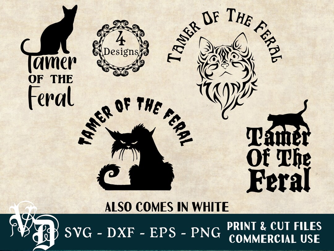 Tamer of the Feral SVG | Feral Cat SVG | Cat Caregiver SVG | Cat ...