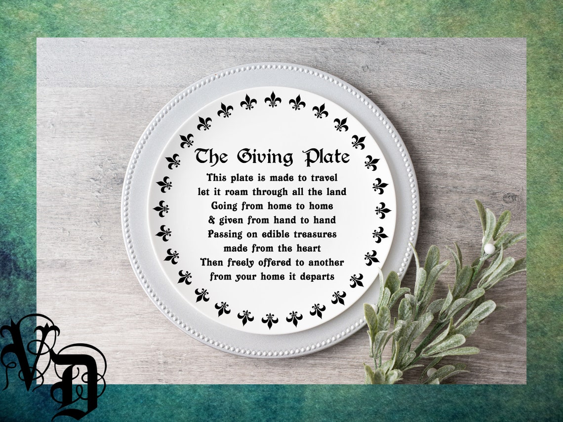 The Giving Plate SVG | Giving Plate Poem | Pay It Forward Gift | Giving ...