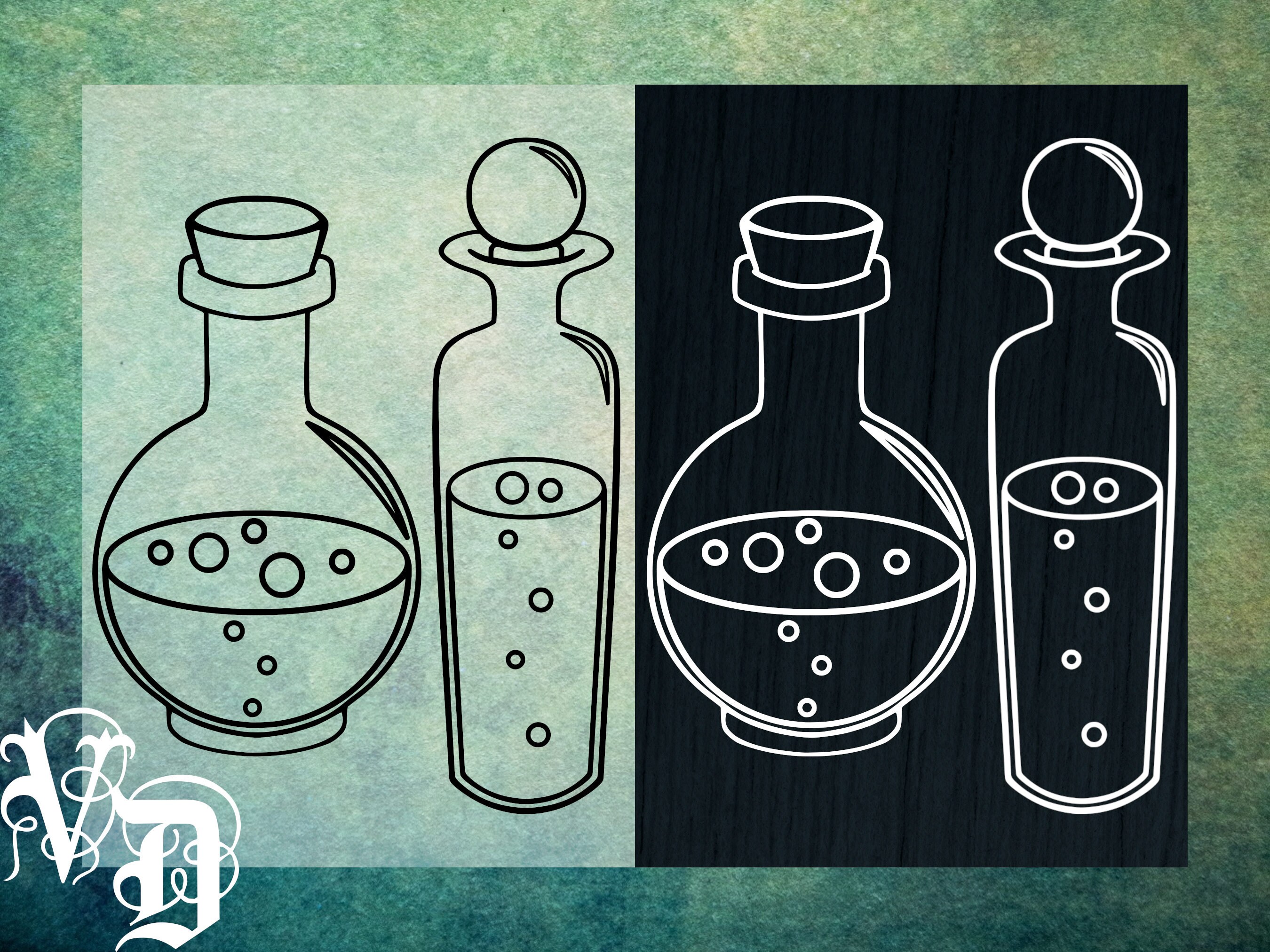 Potion Bottle SVG Witch Potion SVG Alchemy SVG Spell - Etsy