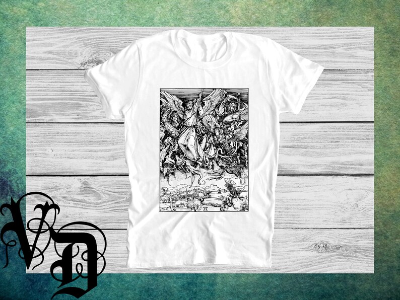 Saint Michael Fighting the Dragon SVG | Angel Vs Demon SVG | Angel ...