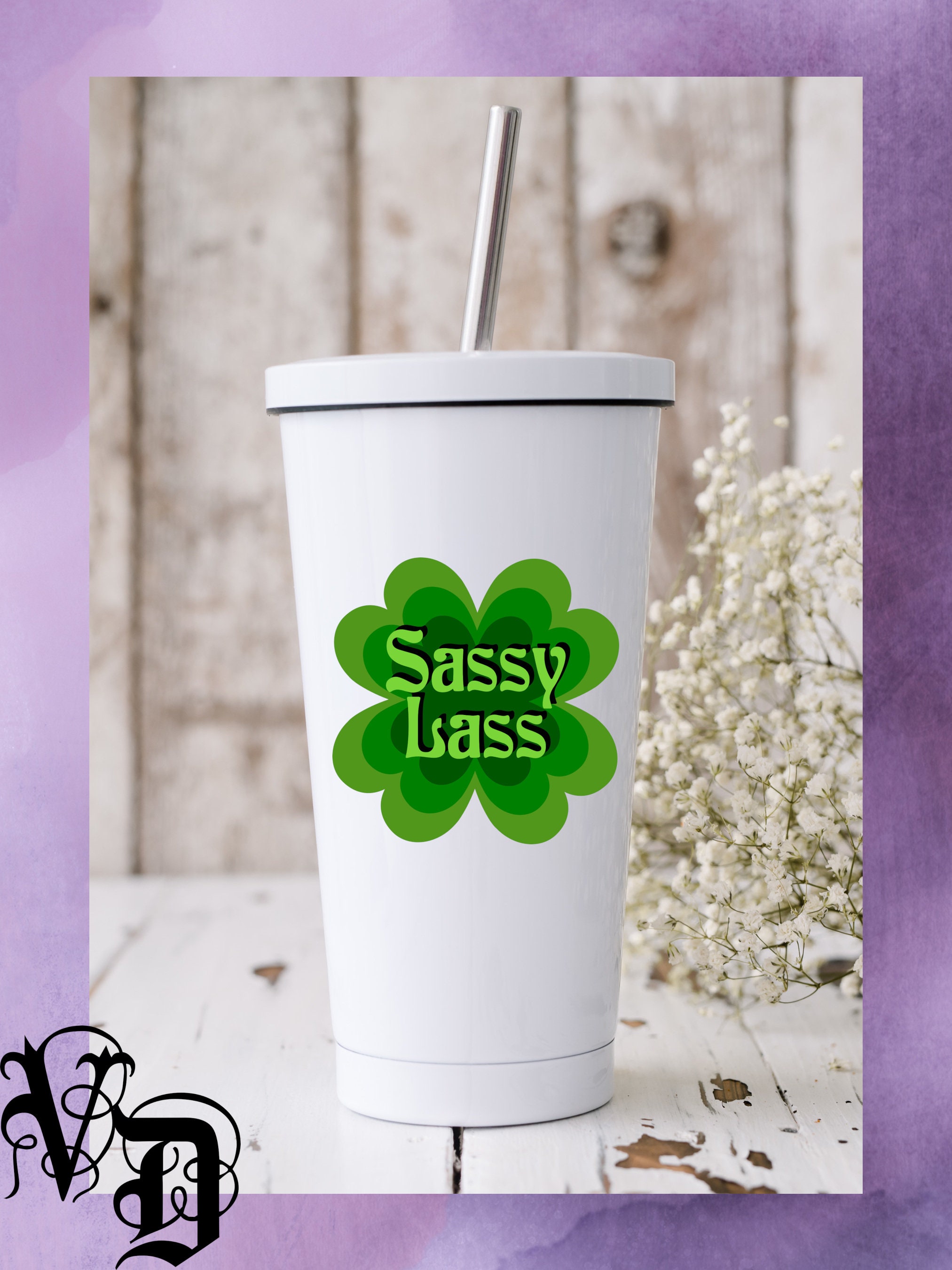 Sassy Lass SVG Irish Lass SVG Irish Girl SVG Lucky Lass Svg Four Leaf ...