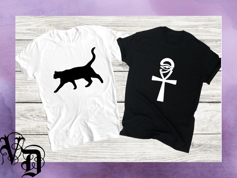 Gothic Cat SVG | Cat Silhouette SVG | Egyptian Ankh SVG | Leaf Corner ...