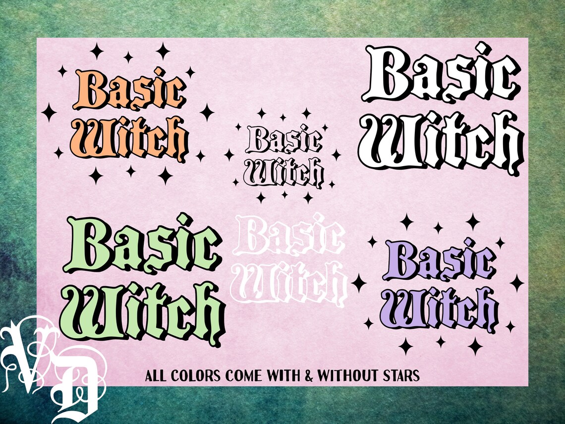 Basic Witch SVG Witch Text SVG Witchy Woman SVG Trendy Halloween Svg ...