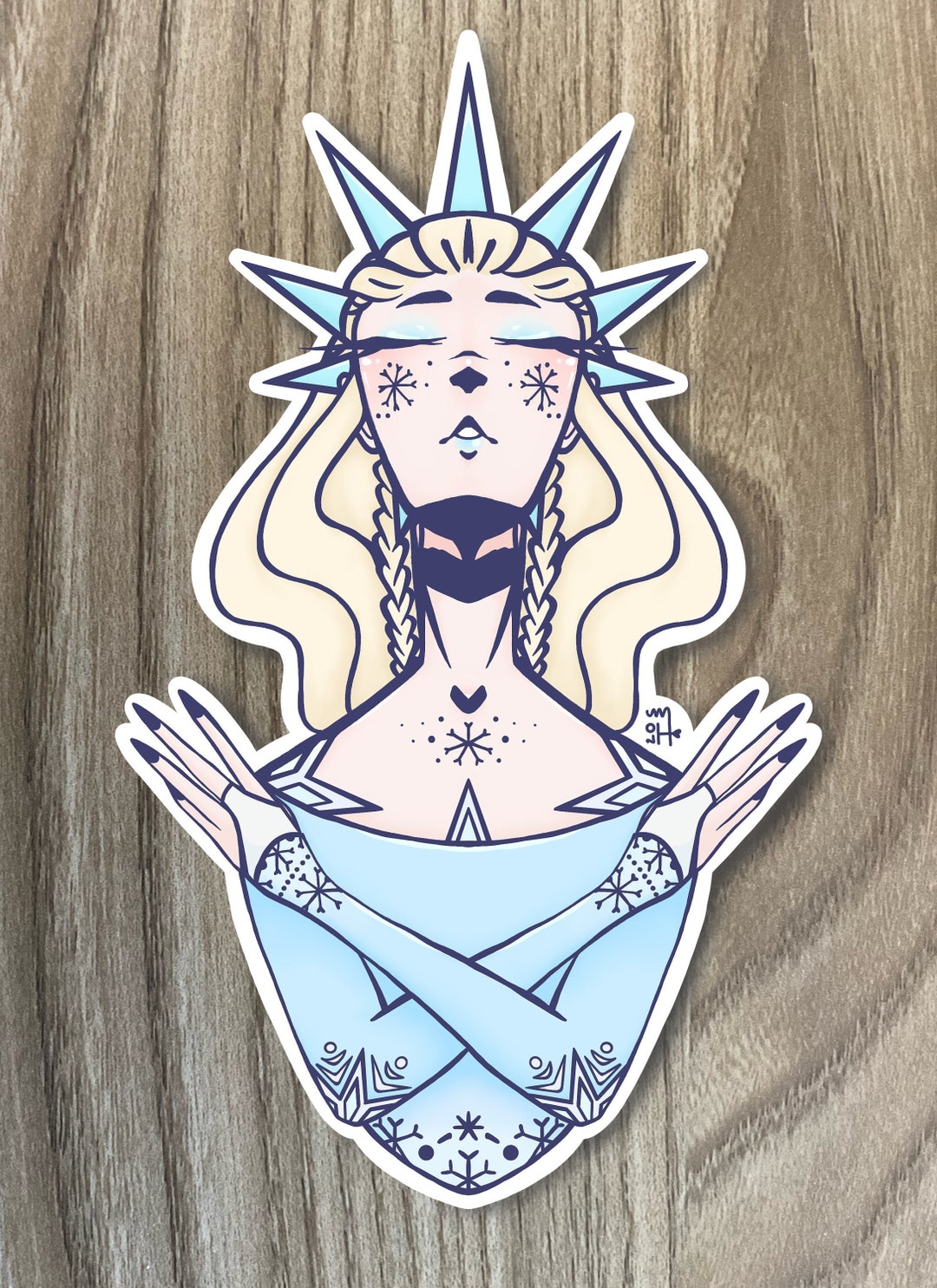 Snow Queen Original Art Sticker or Magnet - Etsy