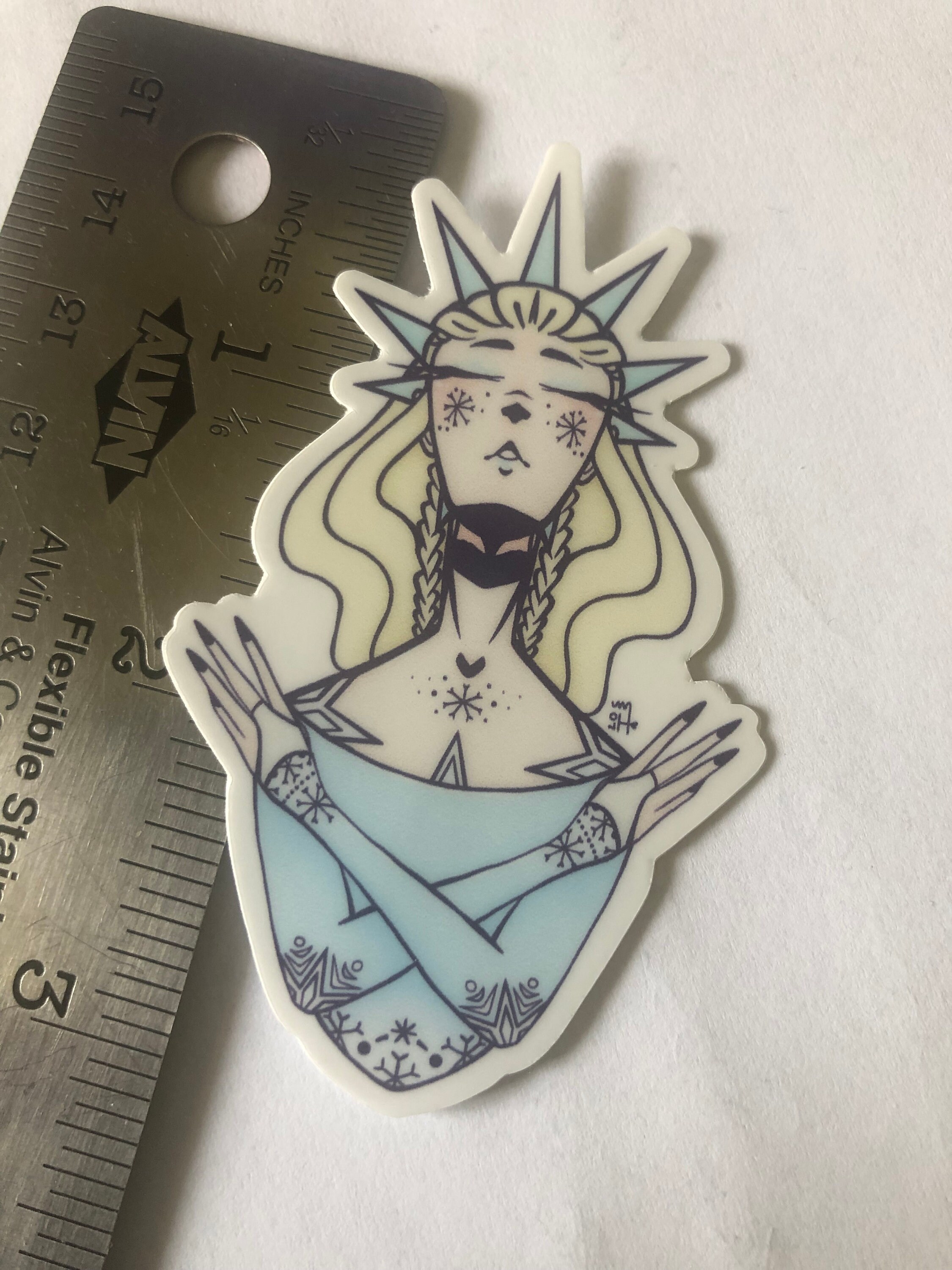 Snow Queen Original Art Sticker or Magnet - Etsy