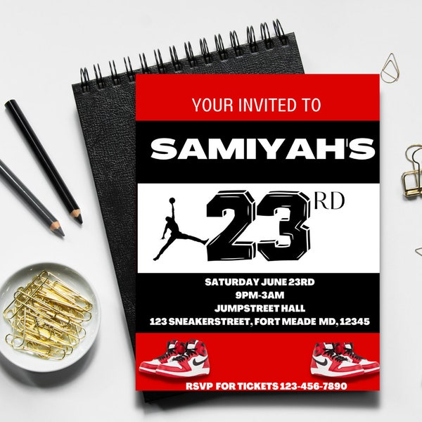 Michael jordan invitations - Etsy Nederland