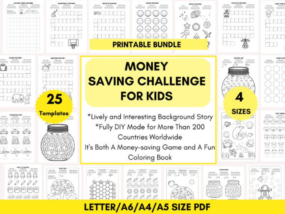 Money Saving Challenge for Kids - Etsy