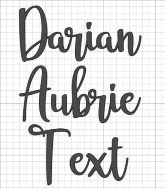 Custom Cursive Name Vinyl Decals | Etsy