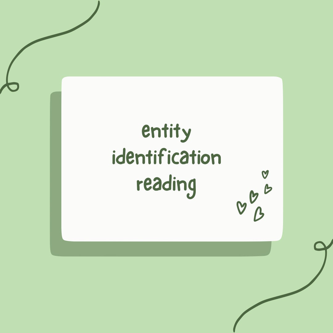 Entity Identification Reading - Etsy