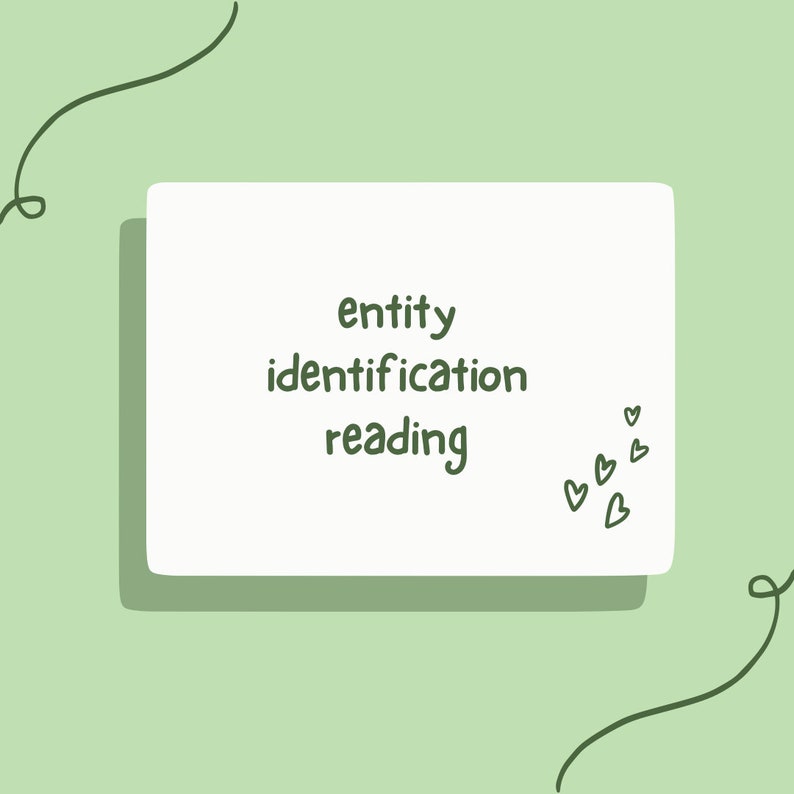 Entity Identification Reading - Etsy