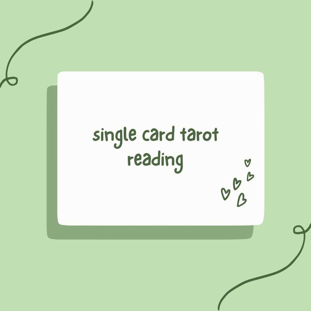 Single Tarot Card Reading - Etsy