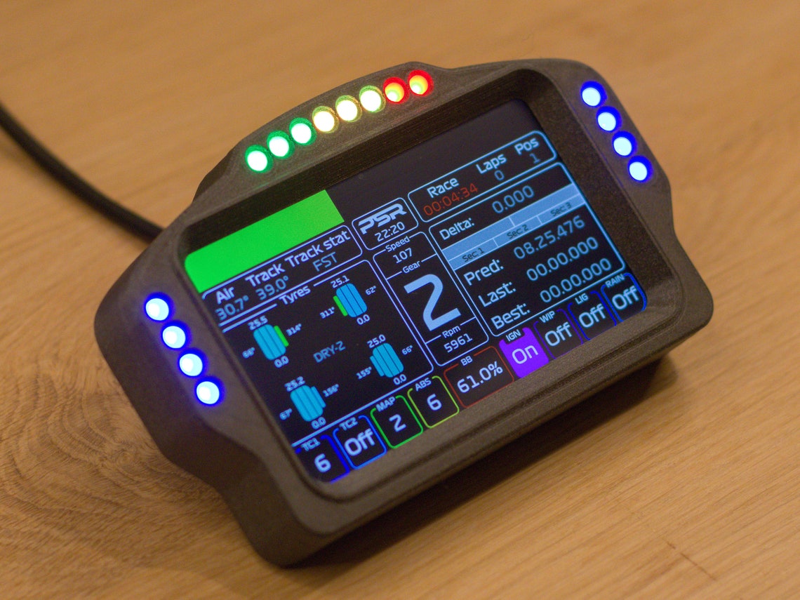 Sim Racing Dashboard Touchscreen Display Leds RPM Simhub GT - Etsy UK