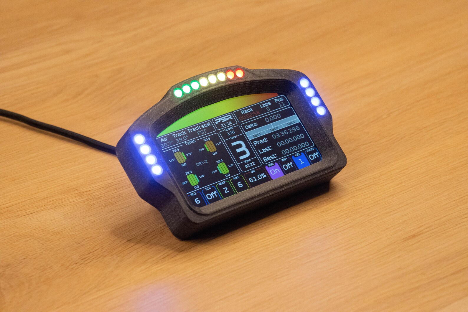 Sim Racing Dashboard Touchscreen Display Leds RPM Simhub GT - Etsy