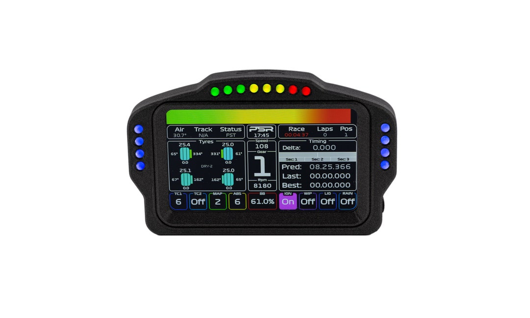 Sim Racing Dashboard Touchscreen Display Leds RPM Simhub, PSR GT 5.0 ...