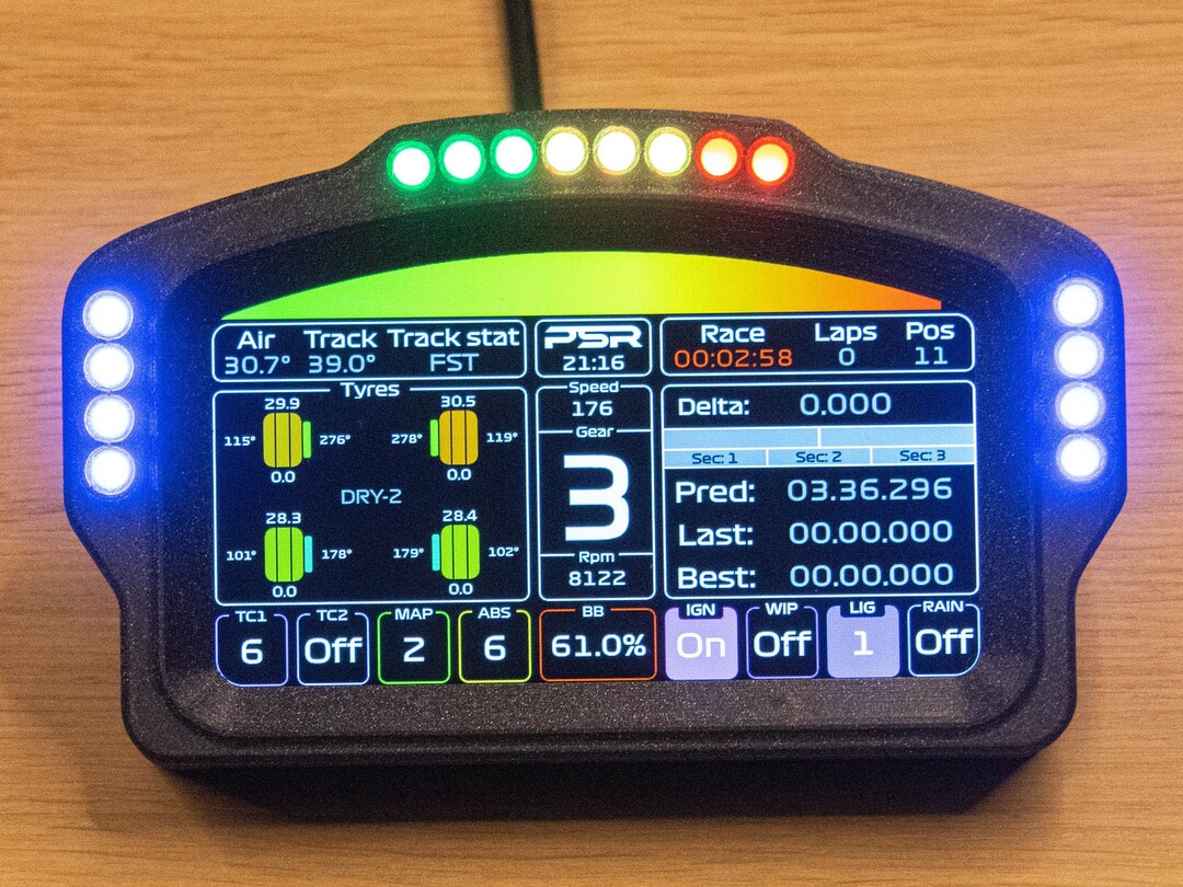 Sim Racing Dashboard Touchscreen Display Leds RPM Simhub GT - Etsy