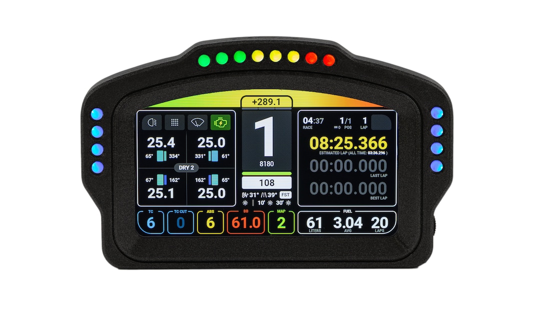 Sim Racing Dashboard Touchscreen Display Leds RPM Simhub, PSR GT 5.0 ...