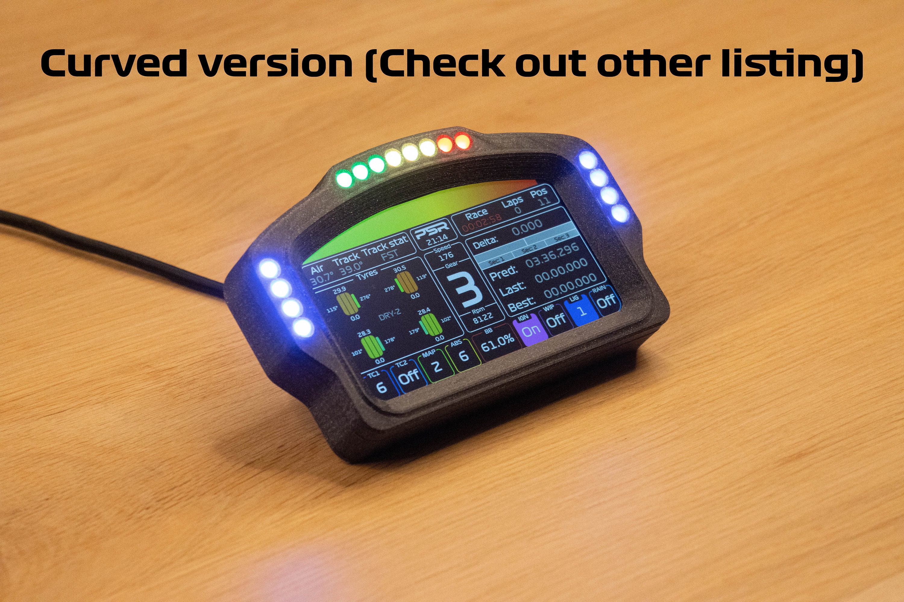 Sim Racing Dashboard Touchscreen Display Leds RPM Simhub GT - Etsy UK