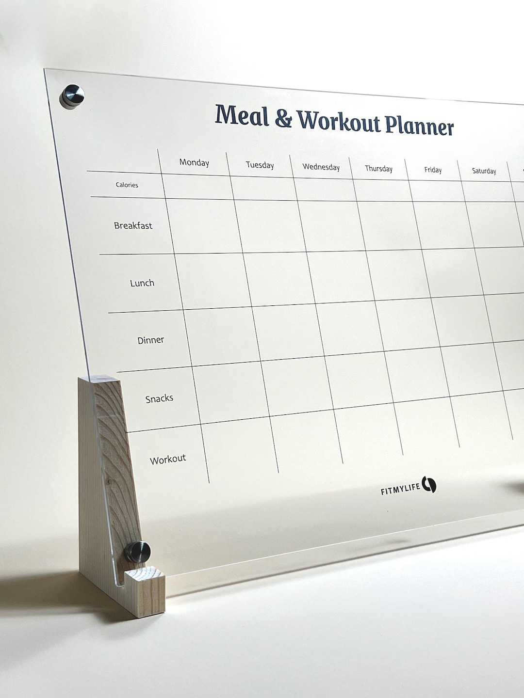 Weekly Meal Planner Whiteboard – Food & Workout Tracker - Etsy