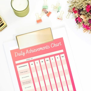 Daily Achievements Chart Printable A4 PDF - Etsy